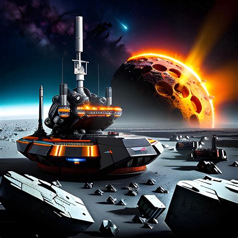 Asteroid Mining Ship By Aiartqueen On Deviantart