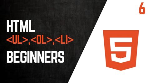 Creating Lists In Html Master Ordered Unordered And Nested Lists 6 Youtube