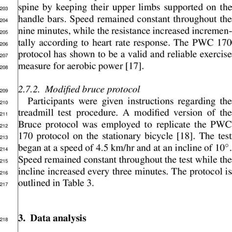 Modified Bruce Protocol Download Table