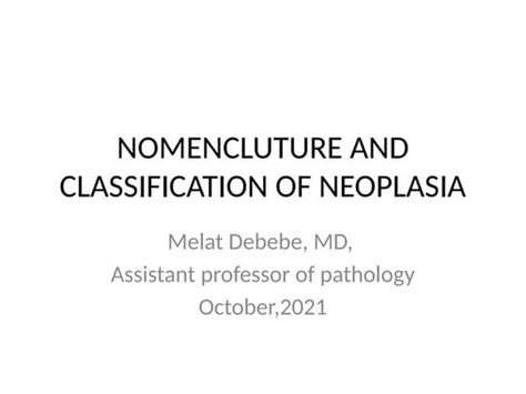Neoplasia Pptpptx By Dr Abhishek Jindal Ppt