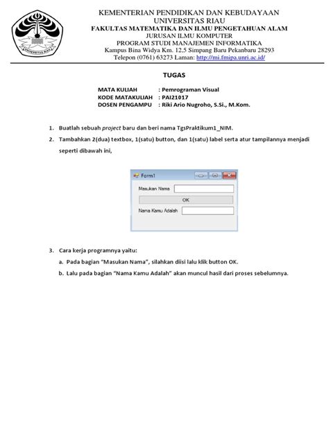 Pemrograman Visual Tugas Pdf Karier And Perkembangan Komputer