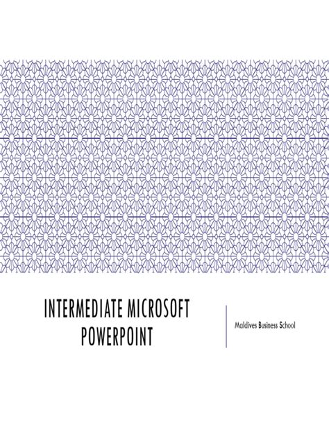 Intermediate Microsoft Powerpoint Pdf Microsoft Power Point Software