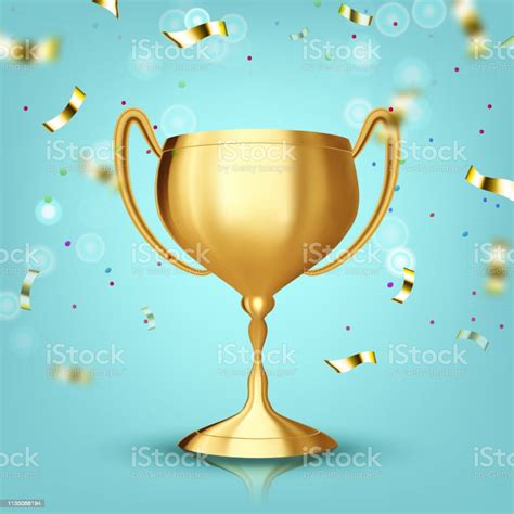 보너스 컵 벡터입니다 챔피언 상금 승자 아이콘입니다 스포츠 보상 승리의 잔 게임 메달 축 하 행사 경쟁 기호입니다 3d 현실적인 그림 3차원 형태에 대한 스톡 벡터 아트 및