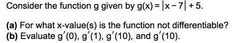 Solved Consider The Function G Given By G X X Chegg Com