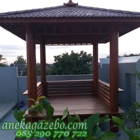 Jual Gazebo Rooftop Kayu Kelapa Ukuran 200x200 Meter Kab Jepara Aneka Gazebo Jepara Tokopedia