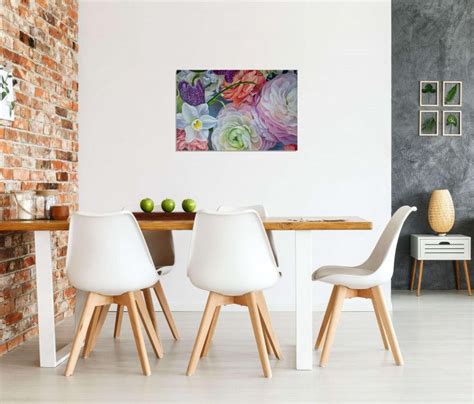 Купити картину «Яскрава з квітами олійними фарбами на полотні в стилі реалізм Альохіна