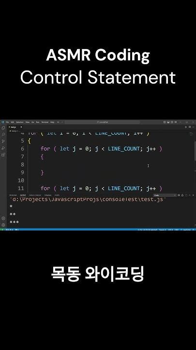 Asmr Programming Javascript Control Statement No Talk 자바스크립트 제어문