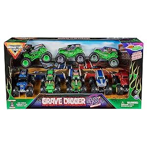 Monster Jam Grave Digger 40th Anniversary 8 Pack Monster Trucks With