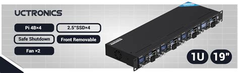 buy uctronics rm0004 pi rack pro for raspberry pi 4b 19 1u rack mount support for 4 2 5 ssds