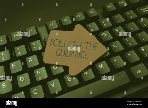 Conceptual Caption Follow The Guidance Business Concept Controlling A