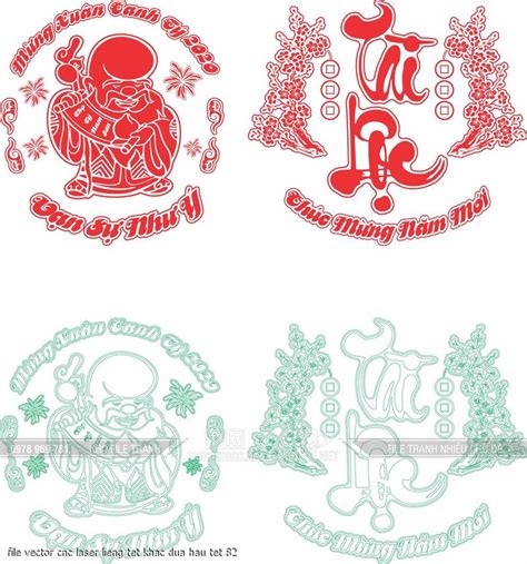 File Vector Cnc Laser Lieng Tet Khac Dua Hau Tet 82