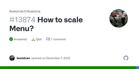 How To Scale Menu AvaloniaUI Avalonia Discussion GitHub