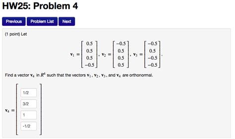 Solved Hw25 Problem 4 Previous Problem List Next 1 Point