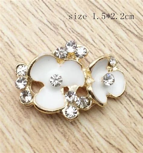 1522mm Diy 꽃 화이트 컬러 핀 브로치 여성 브로치 핀 쥬얼리 웨딩 Diy 액세서리 장식 10 개몫 Myqb035diy Flowersdiy Flower