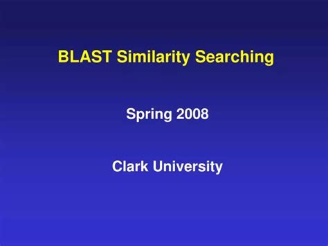 ppt blast similarity searching powerpoint presentation free download