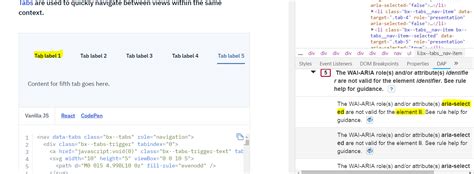 Accessibility Violation In Tabs Carbon Component · Issue 1046 · Carbon Design Systemcarbon