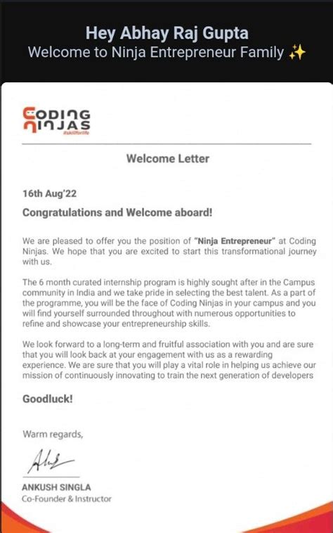 Abhay Raj Gupta On Linkedin Coding Intern Internship