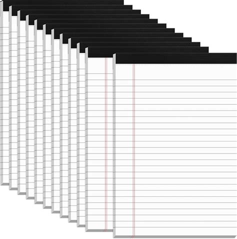 12 Pack Note Pads 5x8 Small Legal Pads 5x8 White Writing Paper For Work Mini