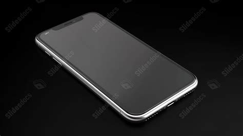 무료 검은 화면에 빈 화면이 있는 스마트폰 모형의 혁신적인 디지털 장치 3d 렌더링 Ppt 배경 Slidesdocs