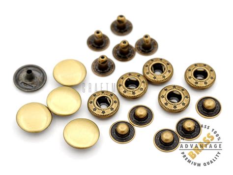 Solid Brass Snap Buttons S Spring Socket Popper Fasteners Etsy
