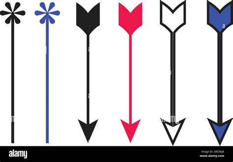 Colorful Directional Arrows With Asterisk Symbols Vector For Navigation