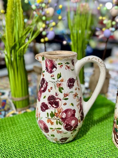 საწყობი ბიბი ️კერამიკის საყვავილე ბროწეულებით ბრენდი ევროპული ზომა 16 12 22სმ 85 00 ₾ Facebook