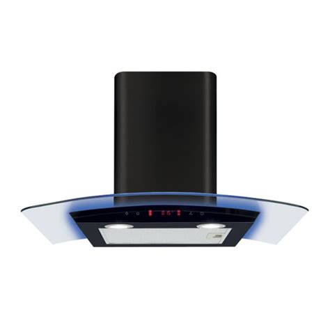 Cda Ekp70bl Curved Glass Extractor With Edge Lighting Ductedre