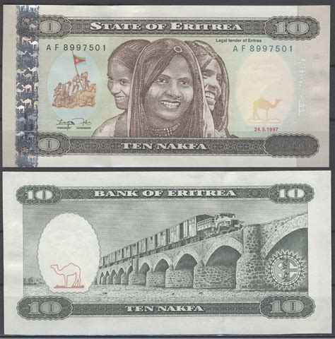 Eritrea 10 Nakfa 1997 P 3 Unc Trgovina Kolekcionar