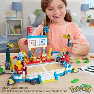 Pokémon Building Toys Set With 1101 Pieces 5 Poseable Pokémon