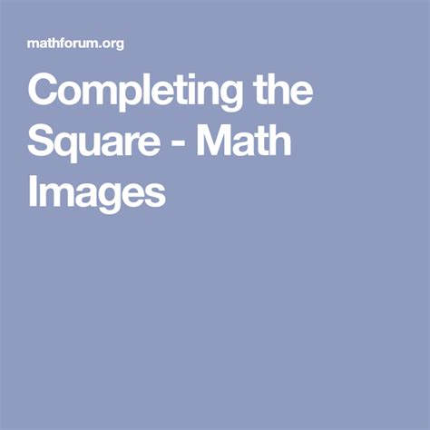 Completing The Square Math Images