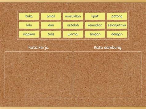 Kata Kerja Atau Kata Sambung Podziel Na Kategorie