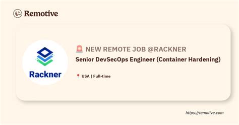 Hiring Senior Devsecops Engineer Container Hardening Rackner