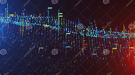 Abstract Digital Background Big Data Visualization Stock Illustration