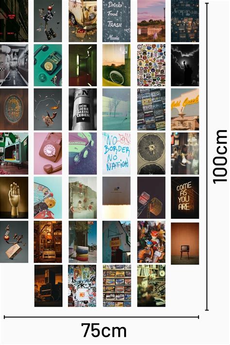 Chill Mood Aesthetic Poster Seti Kolaj Seti Stiker Bant Hediyeli