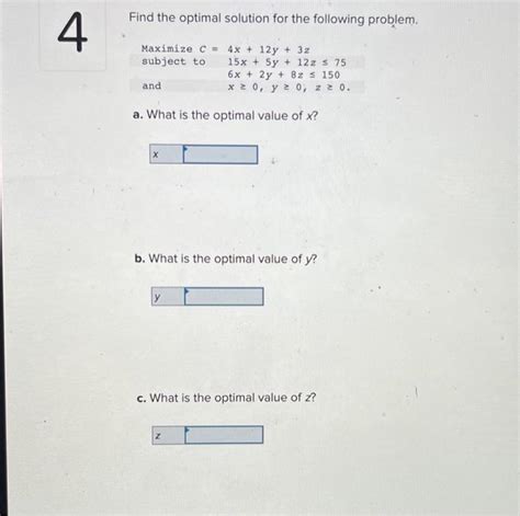 Solved Find The Optimal Solution For The Following Problem Chegg Com