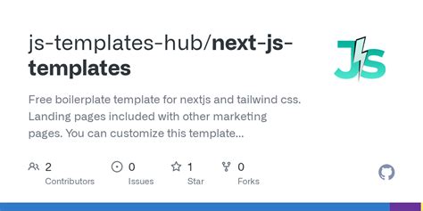 Github Js Templates Hub Next Js Templates Free Boilerplate Template