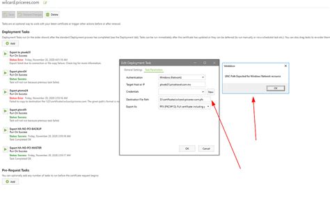 export certificate task for remote hosts question certify the web support community