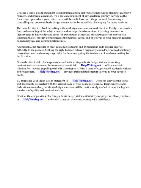 Thesis Design Statement Pdf Thesis Design Statement Pdf