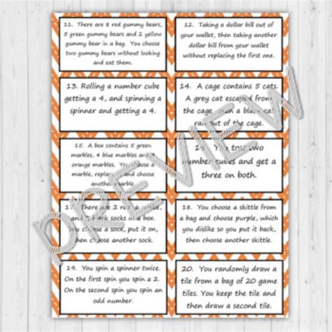 Probability Of Independent And Dependent Events Sorting Game Tpt