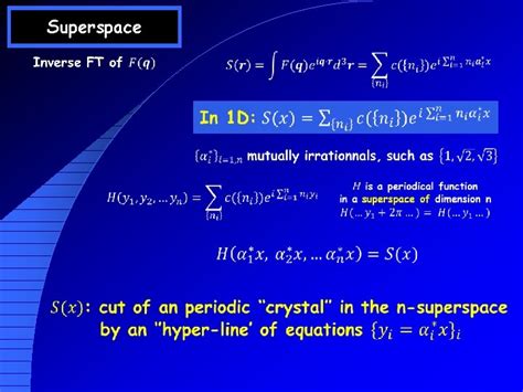 Aperiodic Crystals Incommensurate Modulated Crystals Satellite Reflections Around