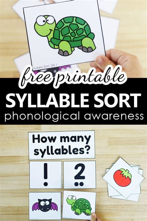 Printable Syllable Sort Phonological Awareness Center Printable Syllable Sort Phonological Awareness Center