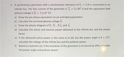 Solved 2 A Synchronous Generator With A Synchronous