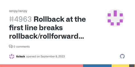 Rollback At The First Line Breaks Rollback Rollforward Behavior Issue