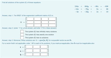 Solved Find All Solutions Of The System E Of Linear