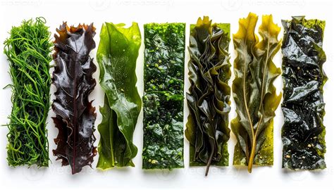Seaweed Variety Edible Sea Vegetables Nori Wakame Kombu Sea Plants