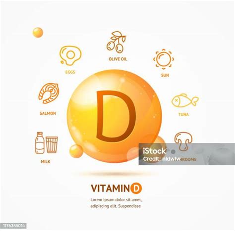 현실적인 상세한 3d 비타민 D 카드 개념 벡터 비타민에 대한 스톡 벡터 아트 및 기타 이미지 비타민 알파벳 D 영양제 Istock