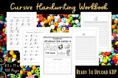 Cursive Handwriting Workbook Graphic By Interior Creative Creative Fabrica