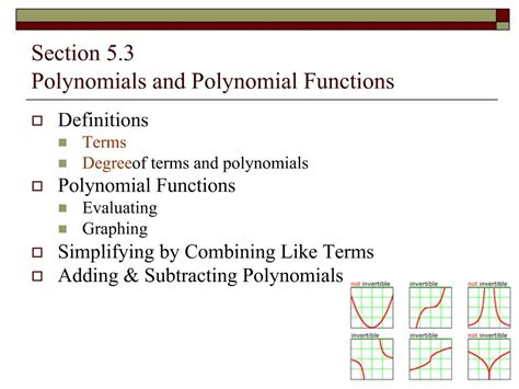 Ppt Section 53 Polynomials And Polynomial Functions Powerpoint