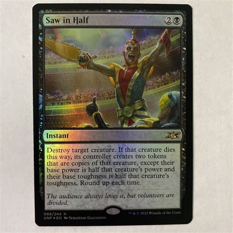 Mtg Saw In Half Unfinity 374 Foil Rare For Sale Online Ebay