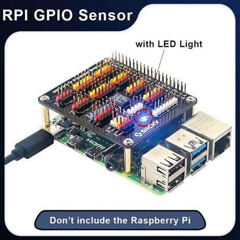 Raspberry Pi 4 Gpio Sensor Expansion Board With Led Ad Da Digital To Analog Conversion Module